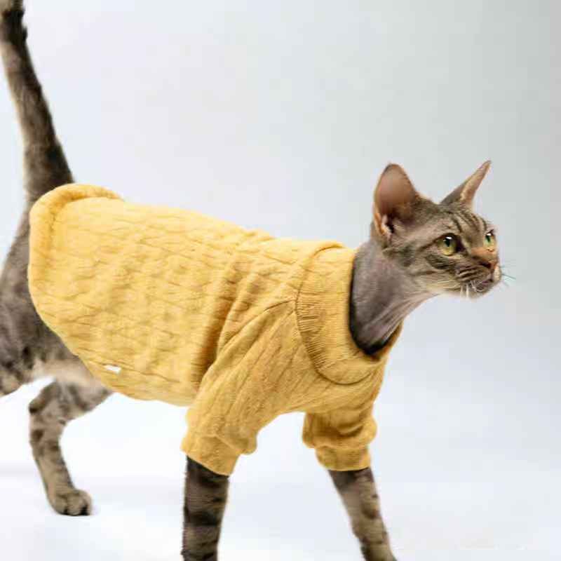 Organic Breathable Sphynx Cat Sweater | Warm, Not Stuffy